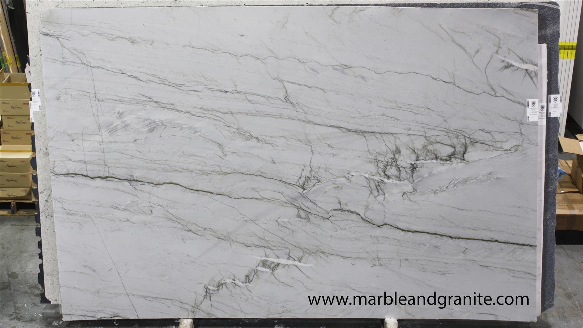 Opus White Quartzite Slabs - Marble & Granite