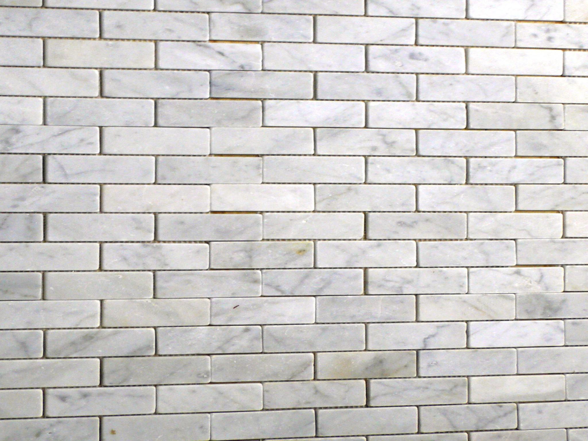Brick Bianco 2"x 4" Tiles - Marble & Granite