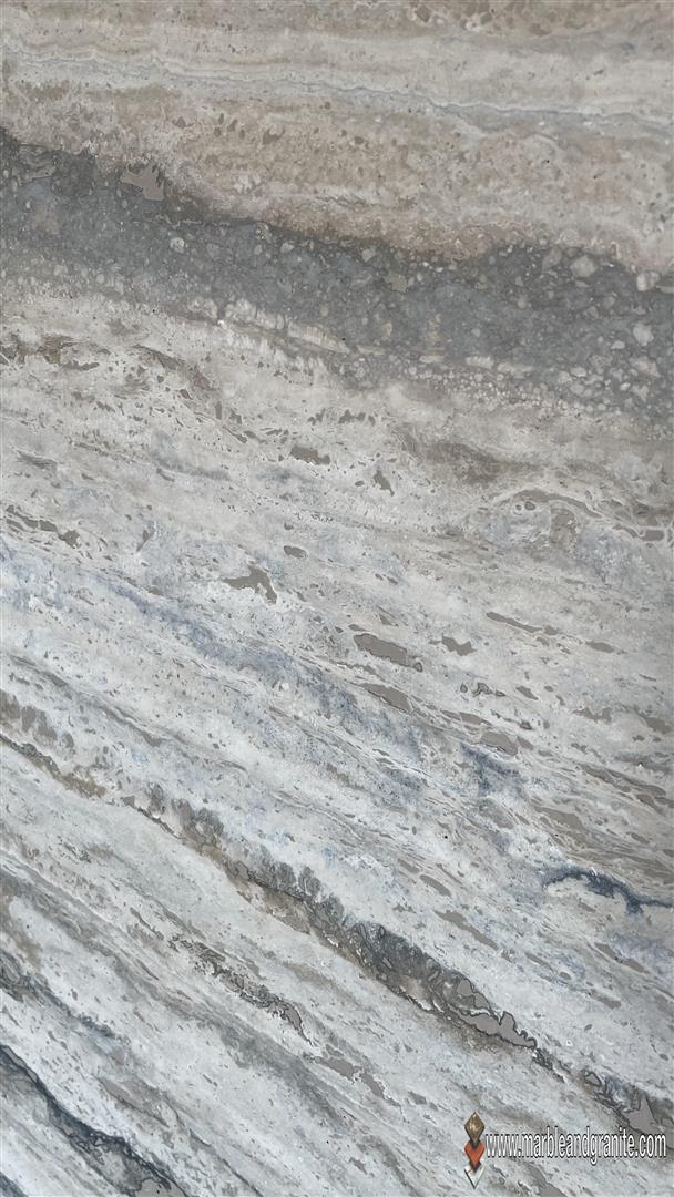 Silver Travertine Slabs - Marble & Granite